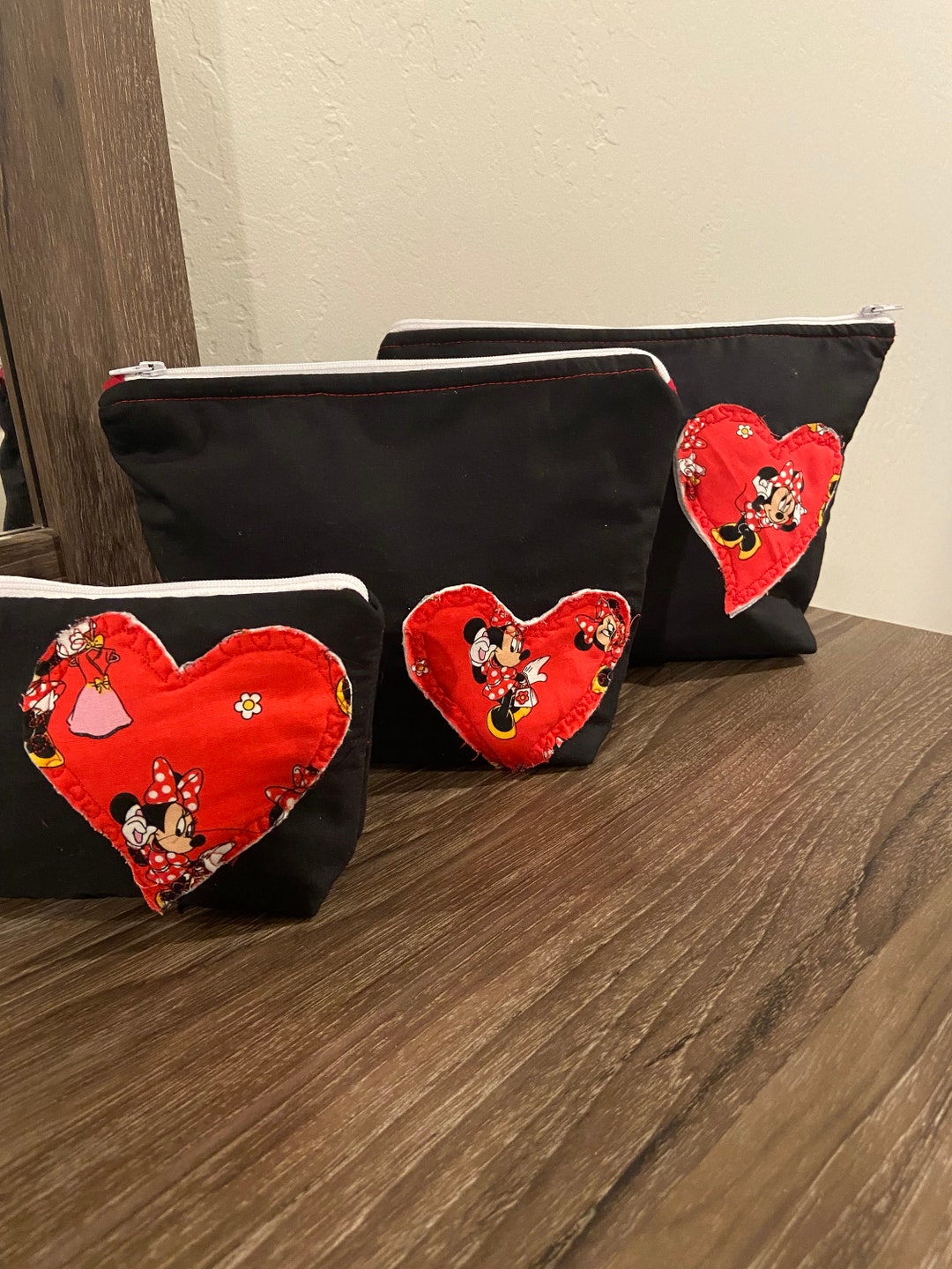 Pouches Bags Disney Minnie Mouse Pouch Sold as a Set of 3 - Etsy