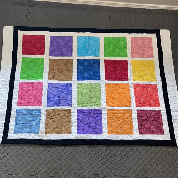 Primary Color Quilt - Etsy