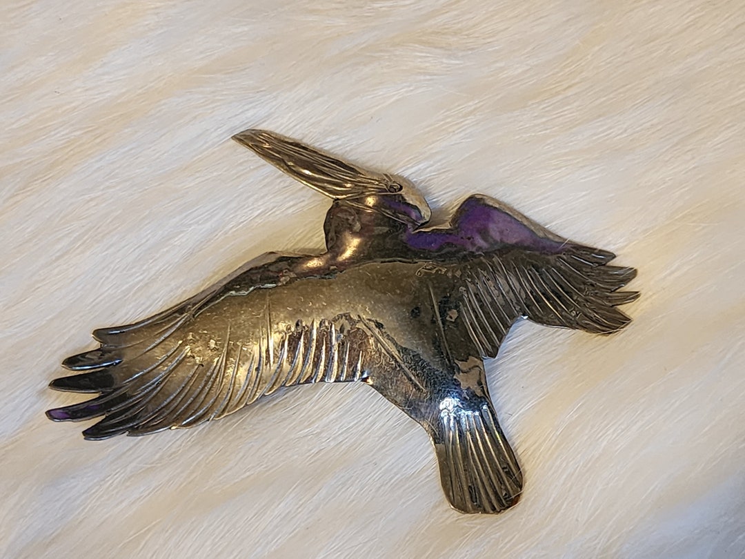 Rare Courtney Design Pelican Brooch, Vintage Brooch, Signed Jewelry ...