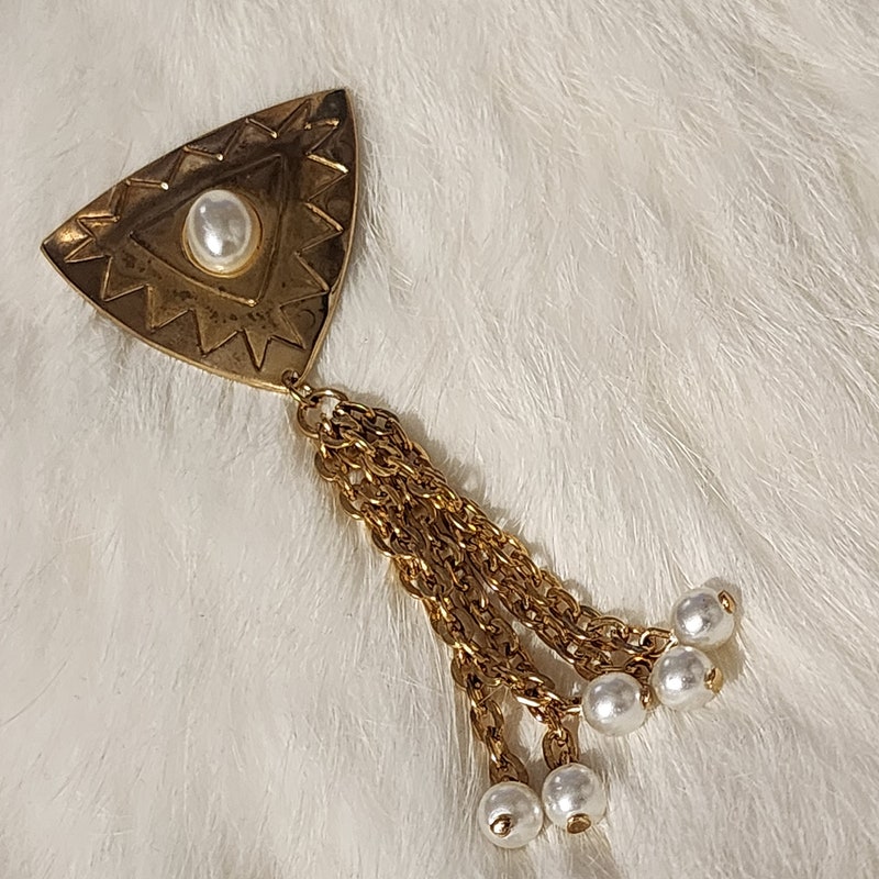 Triangle Brooch - Etsy UK