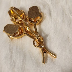 Rare Vintage Ivana Trump Brooch With 3 Flowers, Flower Bouquet Brooch ...
