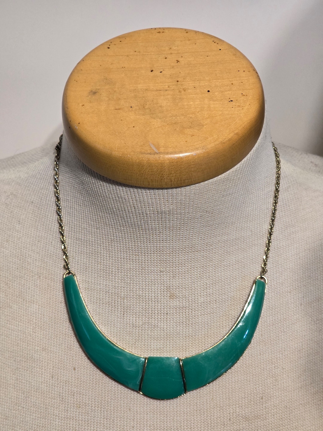 Make a Statement With Our Chunky Vintage Plastic Jade-like Bib Necklace ...
