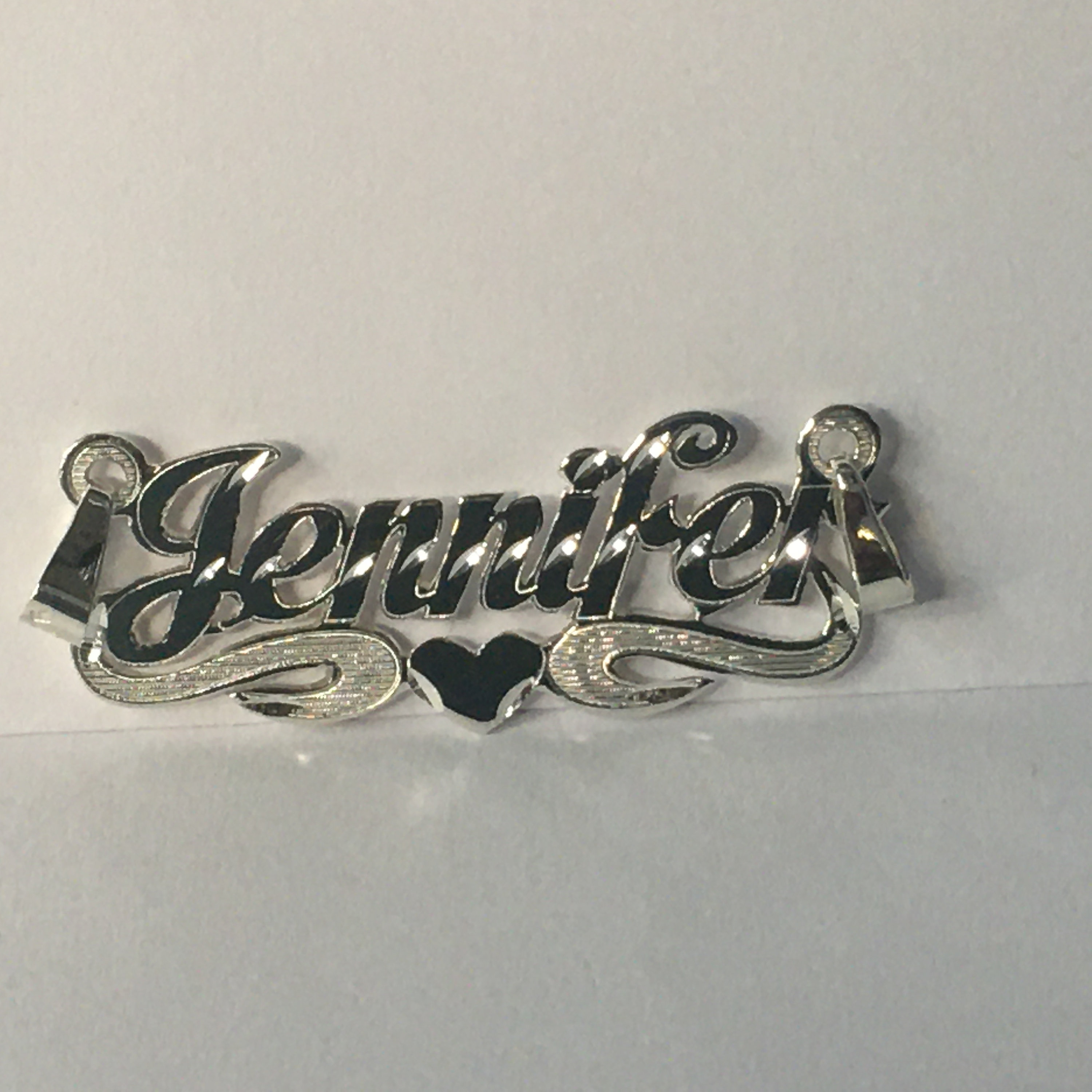 Silver Nameplate Necklace Solid 925 Silver Custom Nameplate Etsy
