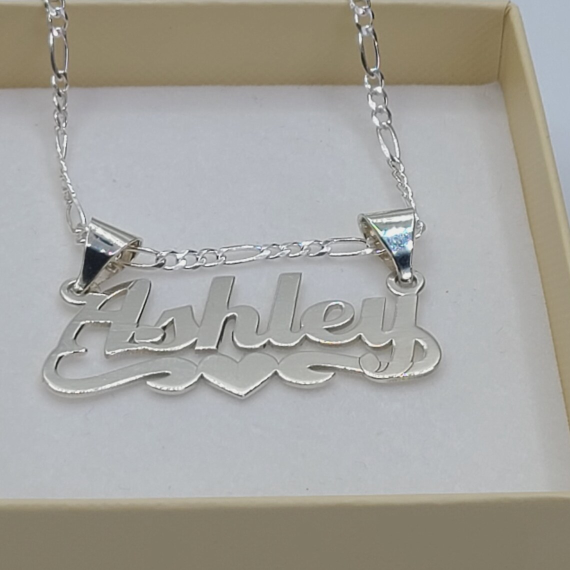 Ashley Shining Name Solid 925 Silver Mirror Nameplate - Etsy