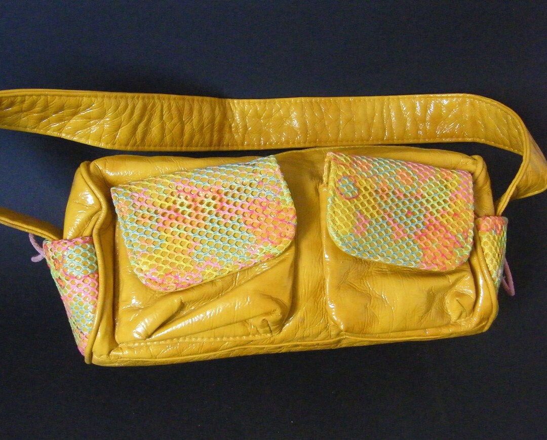 Vintage Women's Handbag Sunny Retro 80s Disco Style, Faux Leather ...