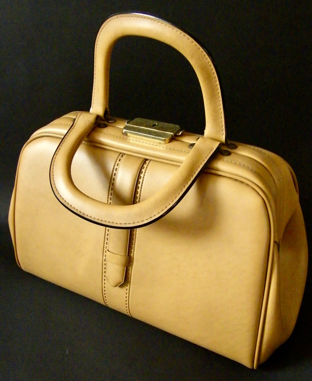 Vintage Handbag Women Bag Retro 1960s Purse Box Bag Leather - Etsy