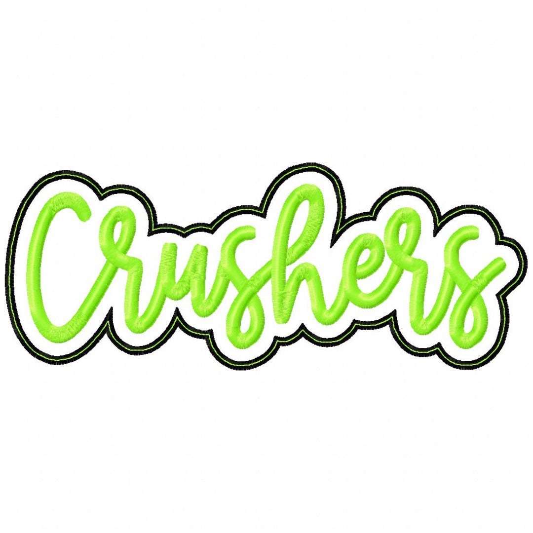MASCOTS : Crushers... 3 Hoop Sizes Inc. Applique Embroidery Design ...