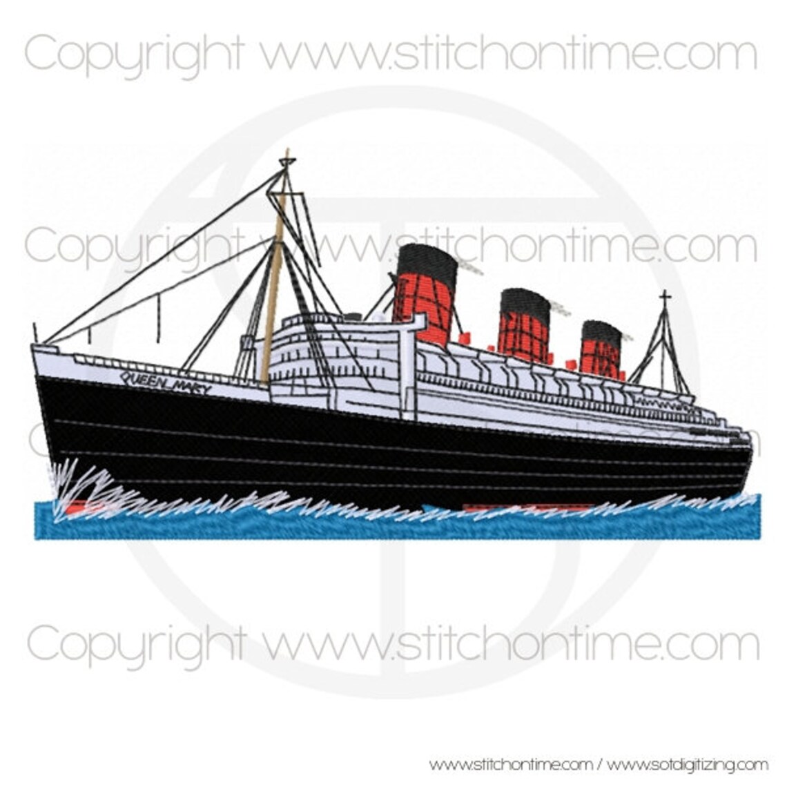 BOATS #25 : Queen Mary Ship Embroidery Design *instant Download* - Etsy
