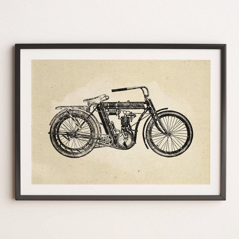 Motorcycle Poster - Etsy
