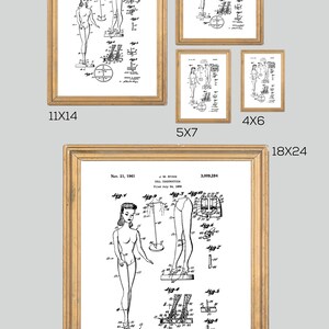 1961 Barbie Blueprint, Barbie Doll Patent Print Designed by John Ryan ...