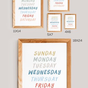 You Are My Sunshine Print, Days of the Week Poster, Set of 2 Prints ...