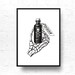 Vintage Hand Print, Poison Skeleton Hand, Black and White Print ...