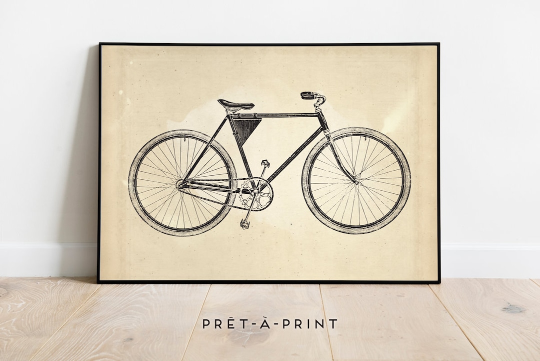 Bicycle Art, Bicycle Art Print, Bicycle Art, Bike Lovers Gift, Vintage ...