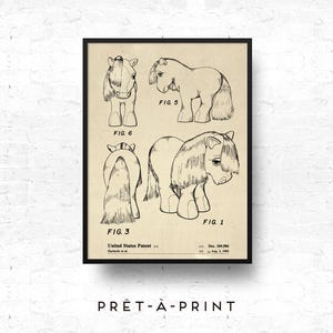 1983 My Little Pony Blueprint, My Little Pony Patent Print Designed for ...
