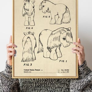 1983 My Little Pony Blueprint, My Little Pony Patent Print Designed for ...