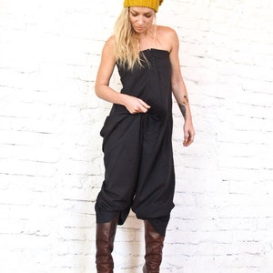 Glam Rock/japanese Punk/jumpsuit/steampunk/women Black Jumpsuit/plus ...