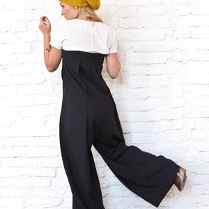 Glam Rock/japanese Punk/jumpsuit/steampunk/women Black Jumpsuit/plus ...