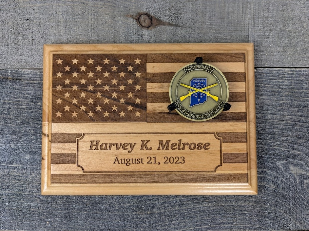 5 X 7 Alder Wood Personalized Challenge Coin Holder Plaque - Etsy