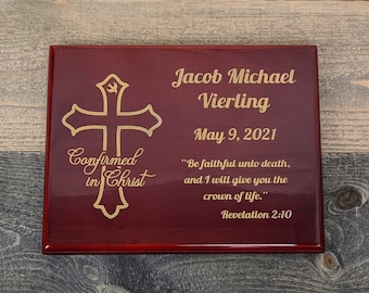 Confirmation Plaque Custom Confirmation Verse Laser Engraved | Etsy
