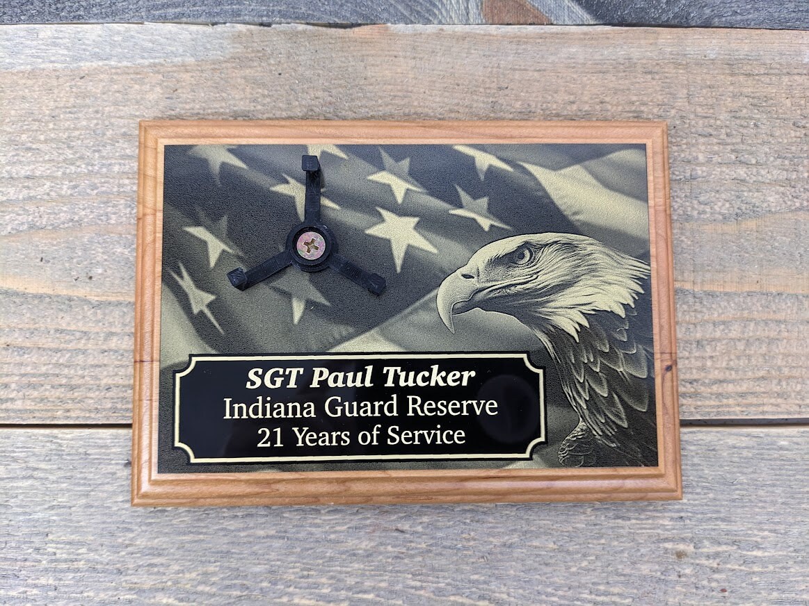 5 X 7 Cherry Personalized Military Challenge Coin Holder Plaque - Etsy