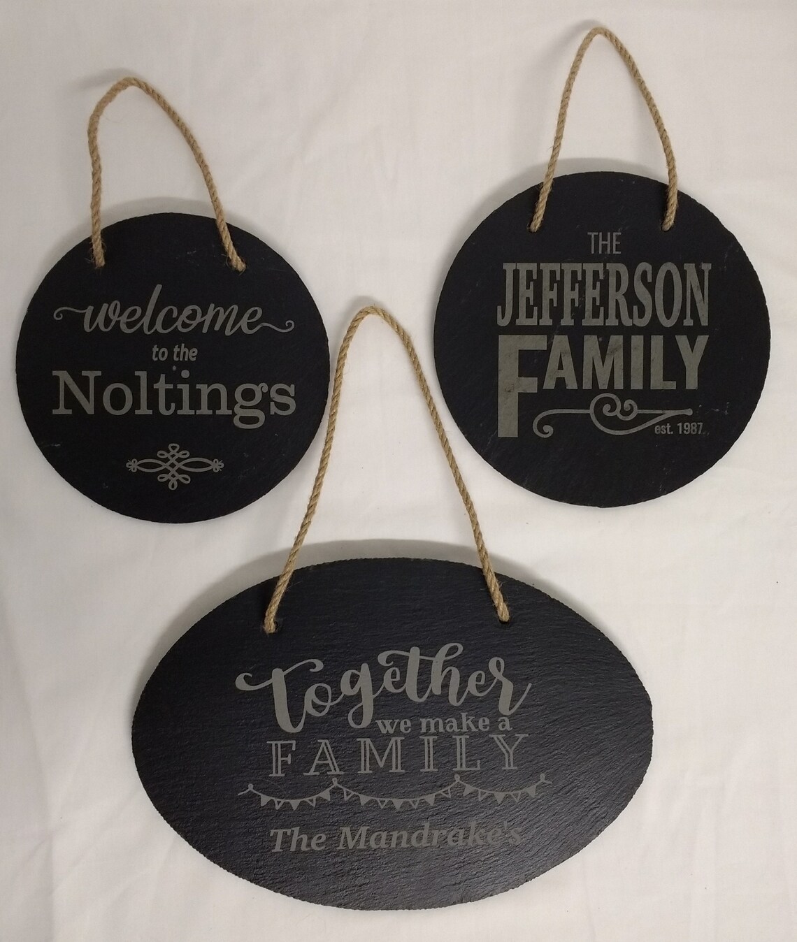 Personalized Slate Sign - Round or Oval - Add Your Custom Logo/design ...