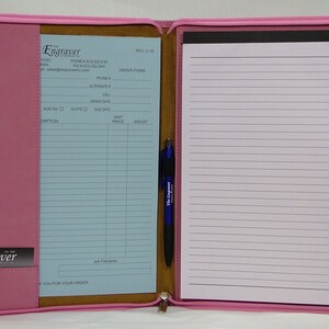 Personalized Zippered 9.5 X 12.5 Leatherette Notepad Portfolio Padfolio ...