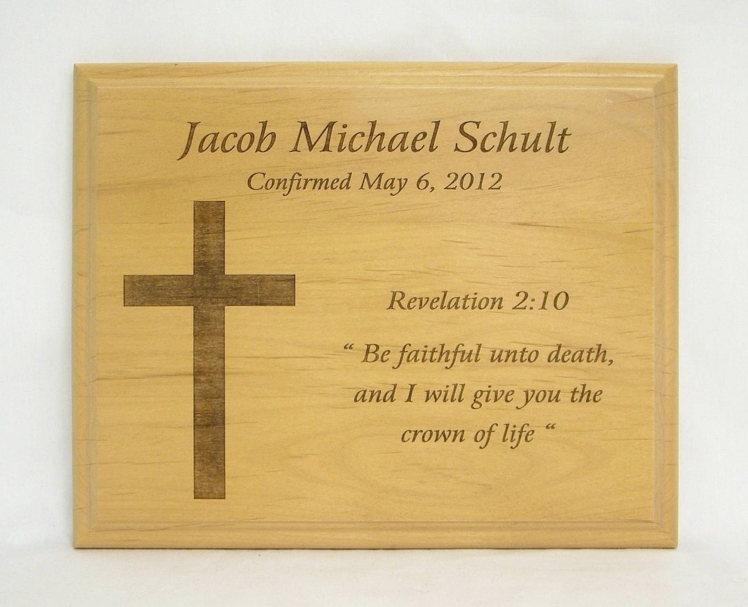 Confirmation Plaque - Custom Confirmation Verse Laser Engraved ...