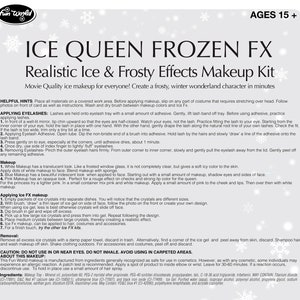 Ice Queen FX Makeup, Special Effects Winter Frozen Cosmetic Kit - Etsy