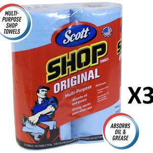 Scott Blue Shop Towels 6 Rolls - Etsy