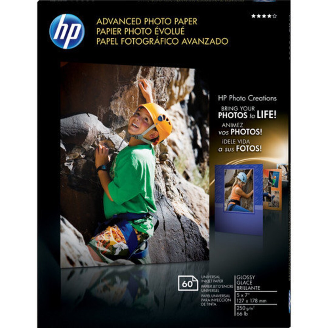 HP Advanced Photo Paper Glossy for Inkjet 5x7 60 Sheets HP Q8690A - Etsy