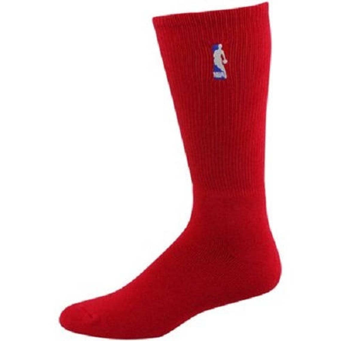 Authentic NBA Logo Basketball All Sports Socks RED XXL - Etsy