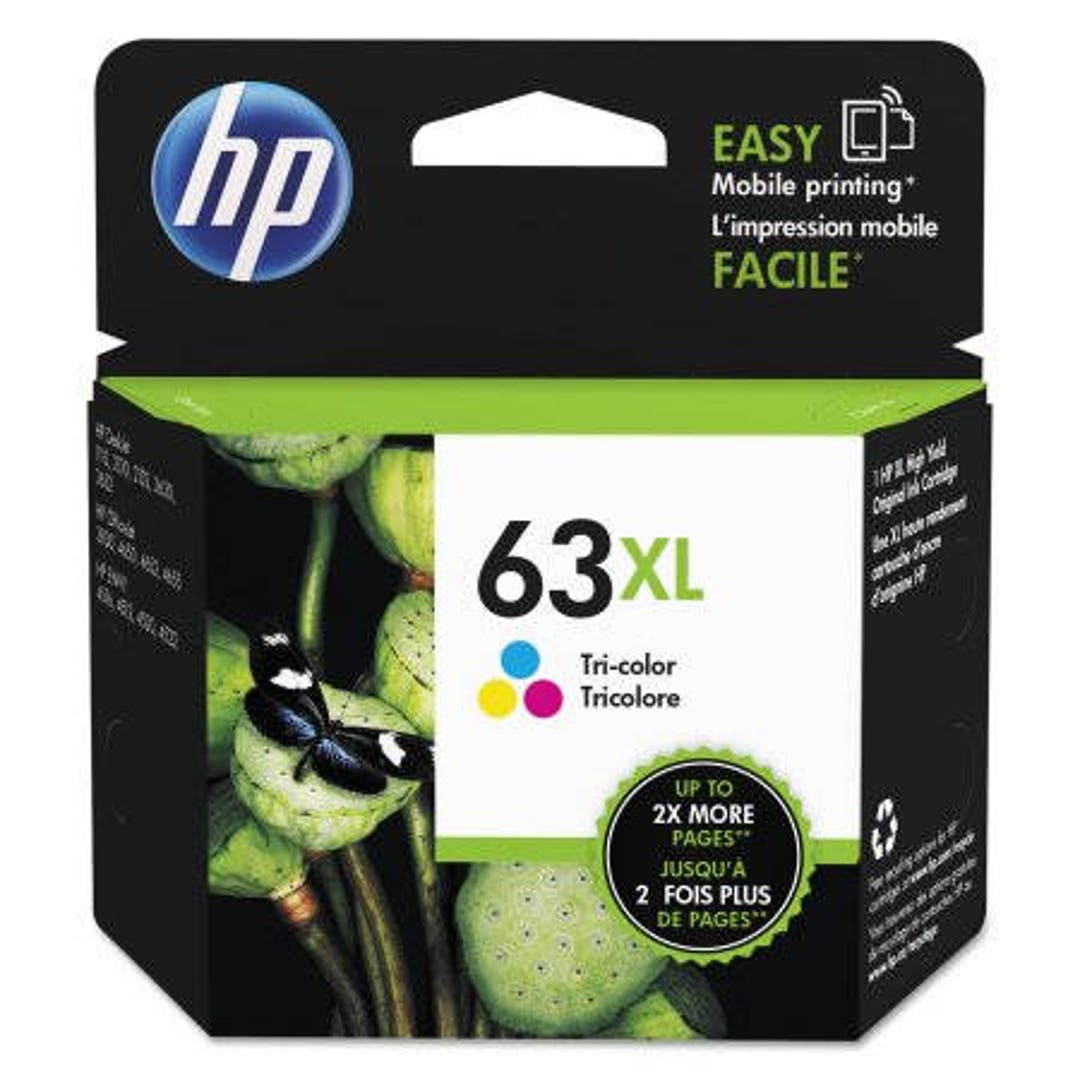 HP 63XL High Yield Tri-color Original Ink Cartridge - Etsy