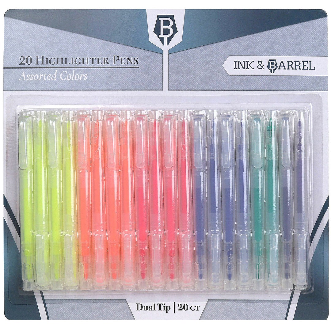 Ink & Barrel Assorted Highlighter Set (20 Pk.) - Etsy