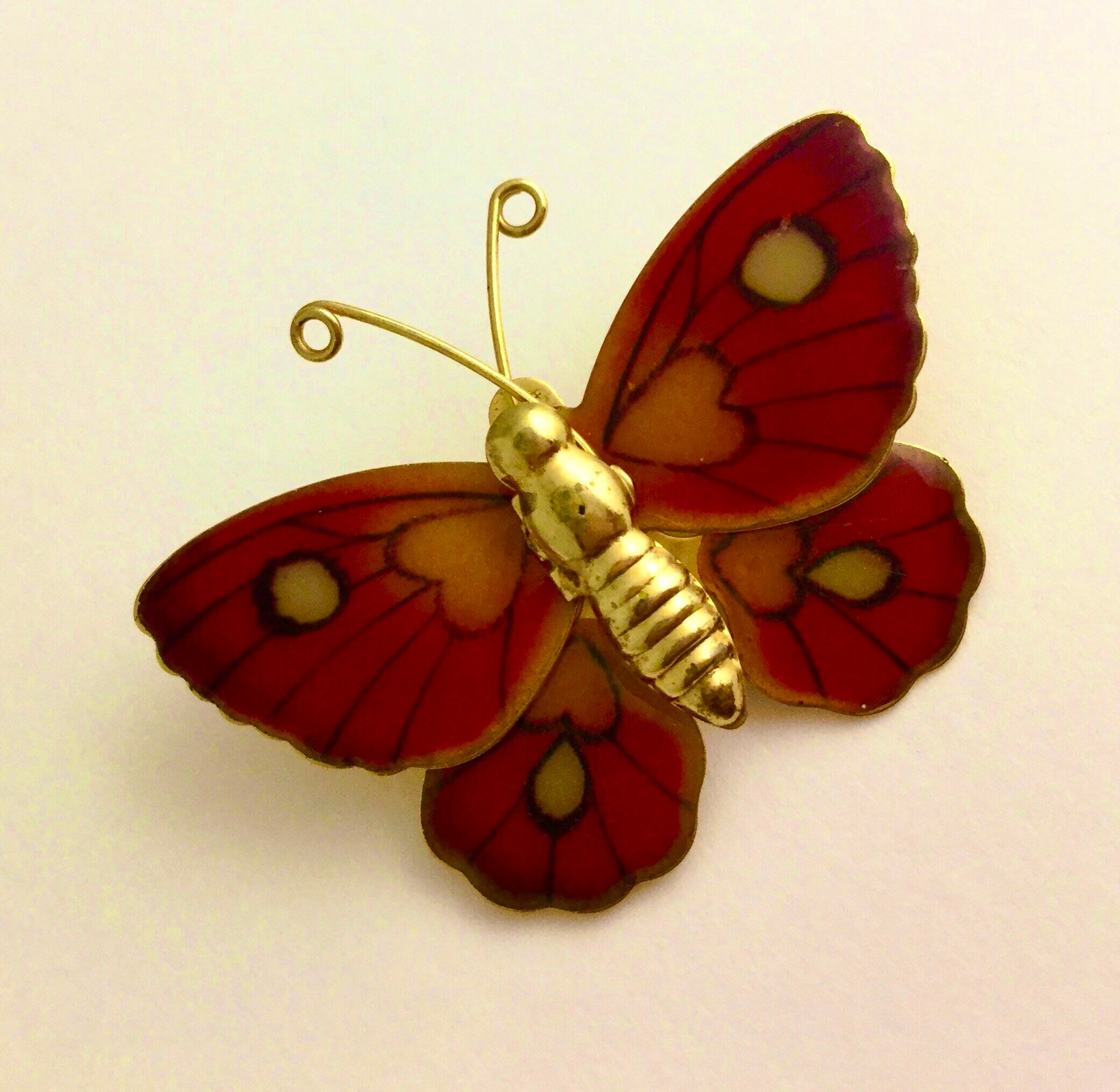 Vintage Butterfly Pin Enamel brooch Monarch Butterfly | Etsy