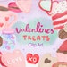 Watercolor Valentine's Treats Clip Art Valentines Day Clip Art ...