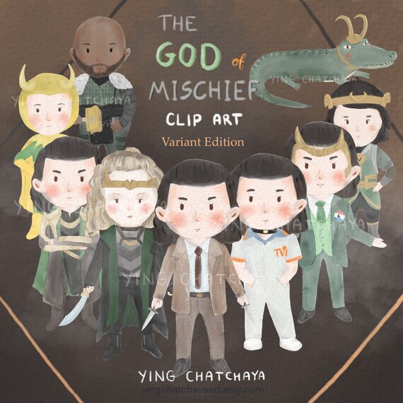 God of Mischief Watercolor Clip Art Mischievous God Clip Art - Etsy