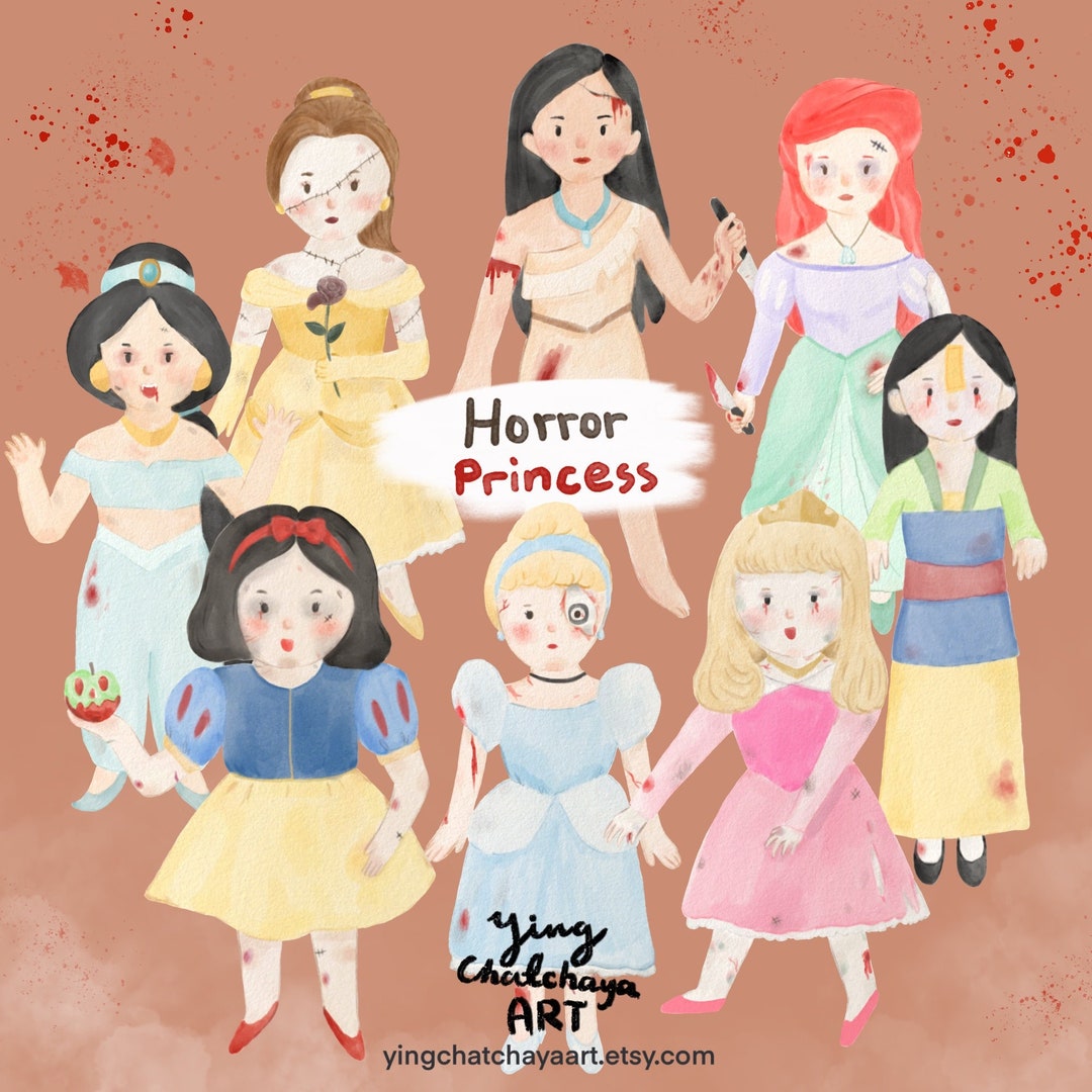 Horror Princess Clipart Halloween Princess Clipart - Etsy