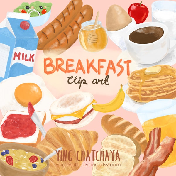 Breakfast Clipart - Etsy
