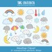 Digital Download Weather Clipart, Weather Clip Art, Kawaii Weather ...