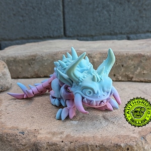 Articulated Hodag Figurine, Ready for Immediate Shipment in Pastel ...