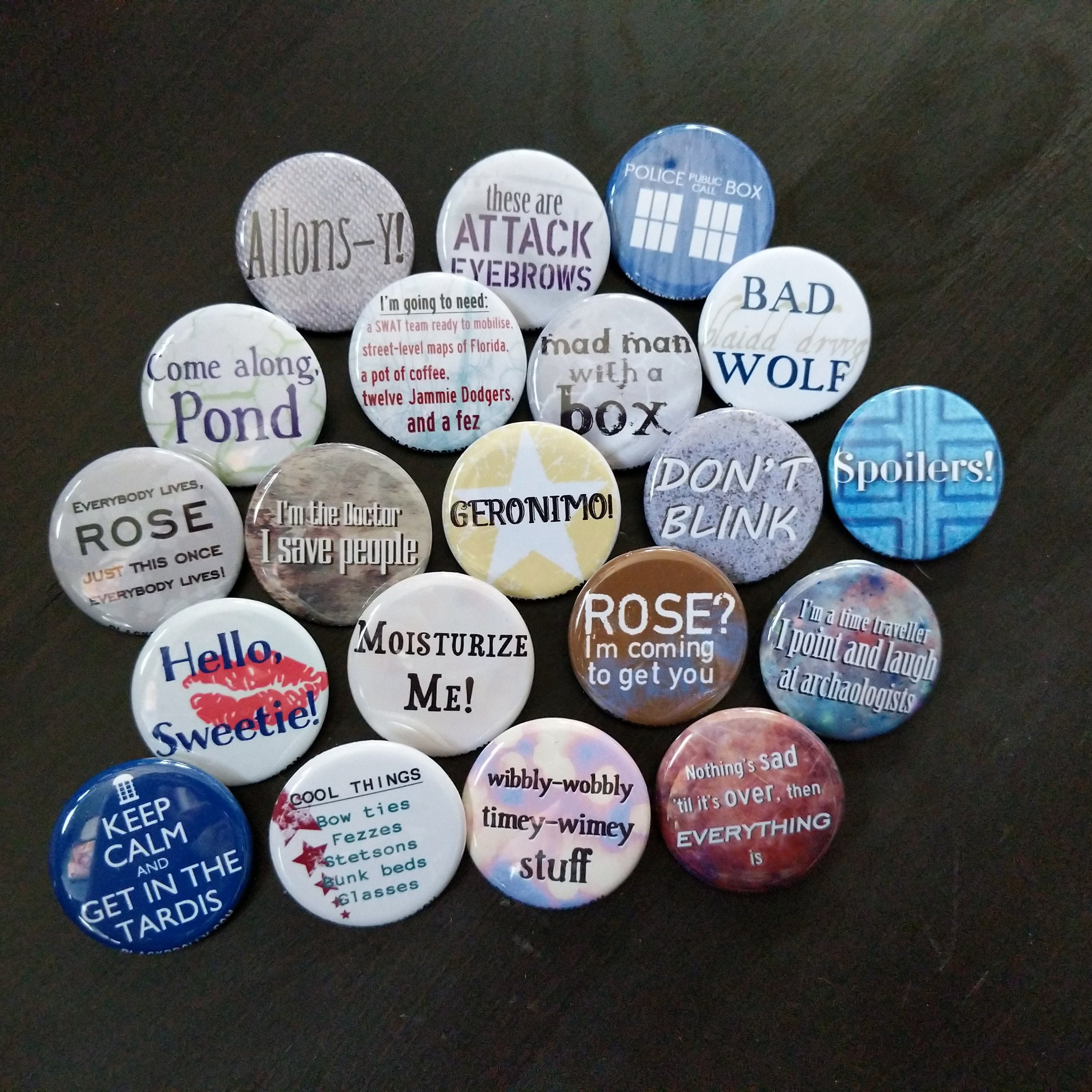 Complete Set of 20 Doctor Who Magnets ON SALE 1.25" / 32mm Fridge ...