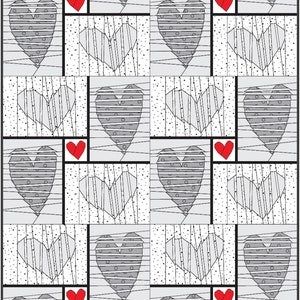 1 Heart 3 Ways - Heart Block and Quilt Pattern - Etsy