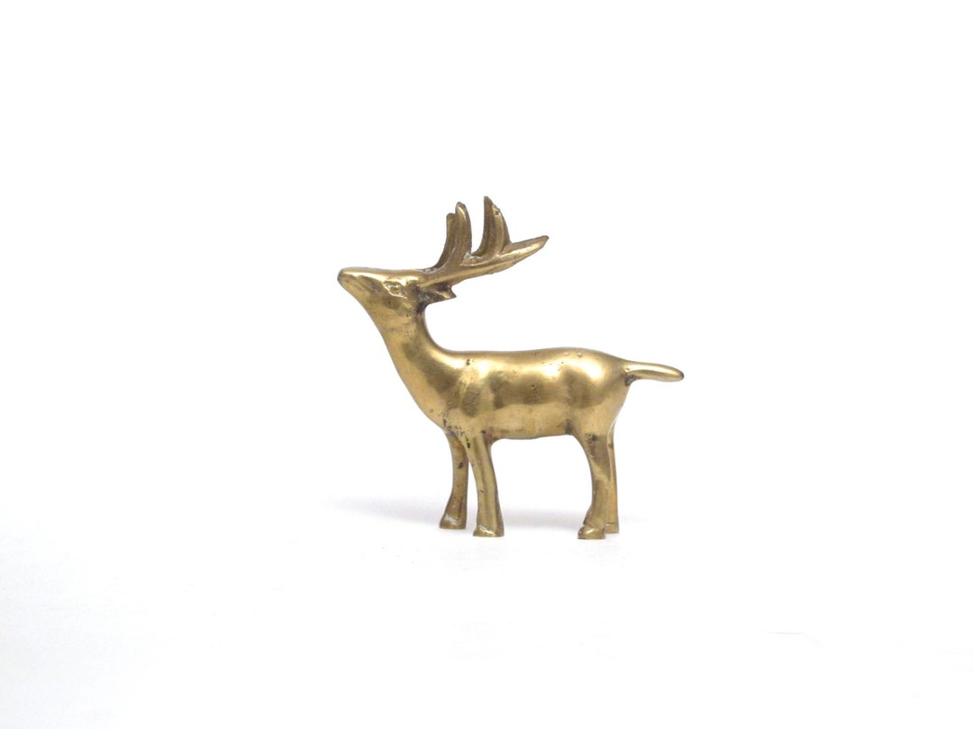 Small Vintage Brass Deer Brass Reindeer Modern Home Decor - Etsy