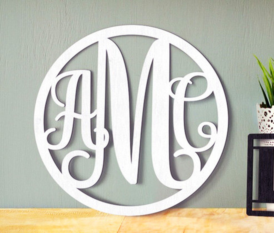 Large Wooden Monogram Unpainted Wood Monogram Wooden | Etsy