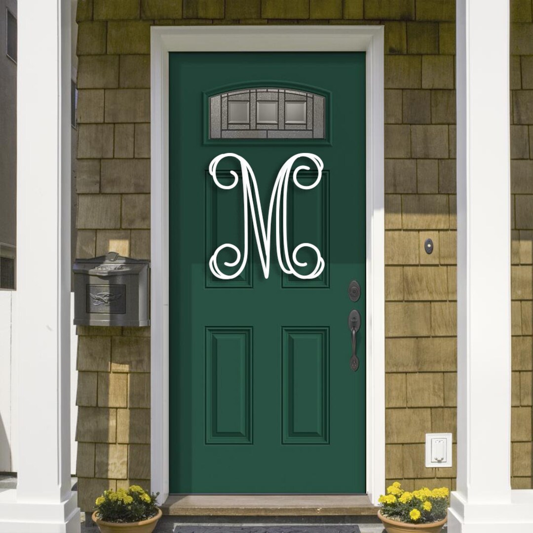 Initial Door Hanger Wooden Letter M - Personalized Door Hanger ...
