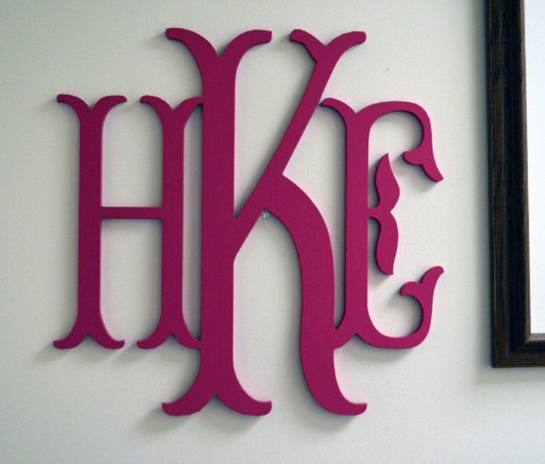 Wooden Monogram - Unpainted Wood Monogram - Wood Letters - Large Wood ...