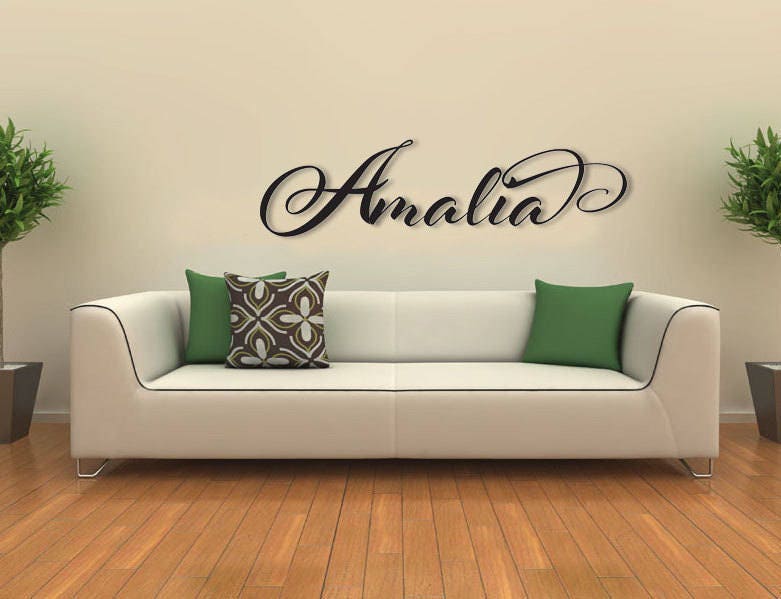 Large Wooden Name Sign Unpainted Name Script Name Wall | Etsy