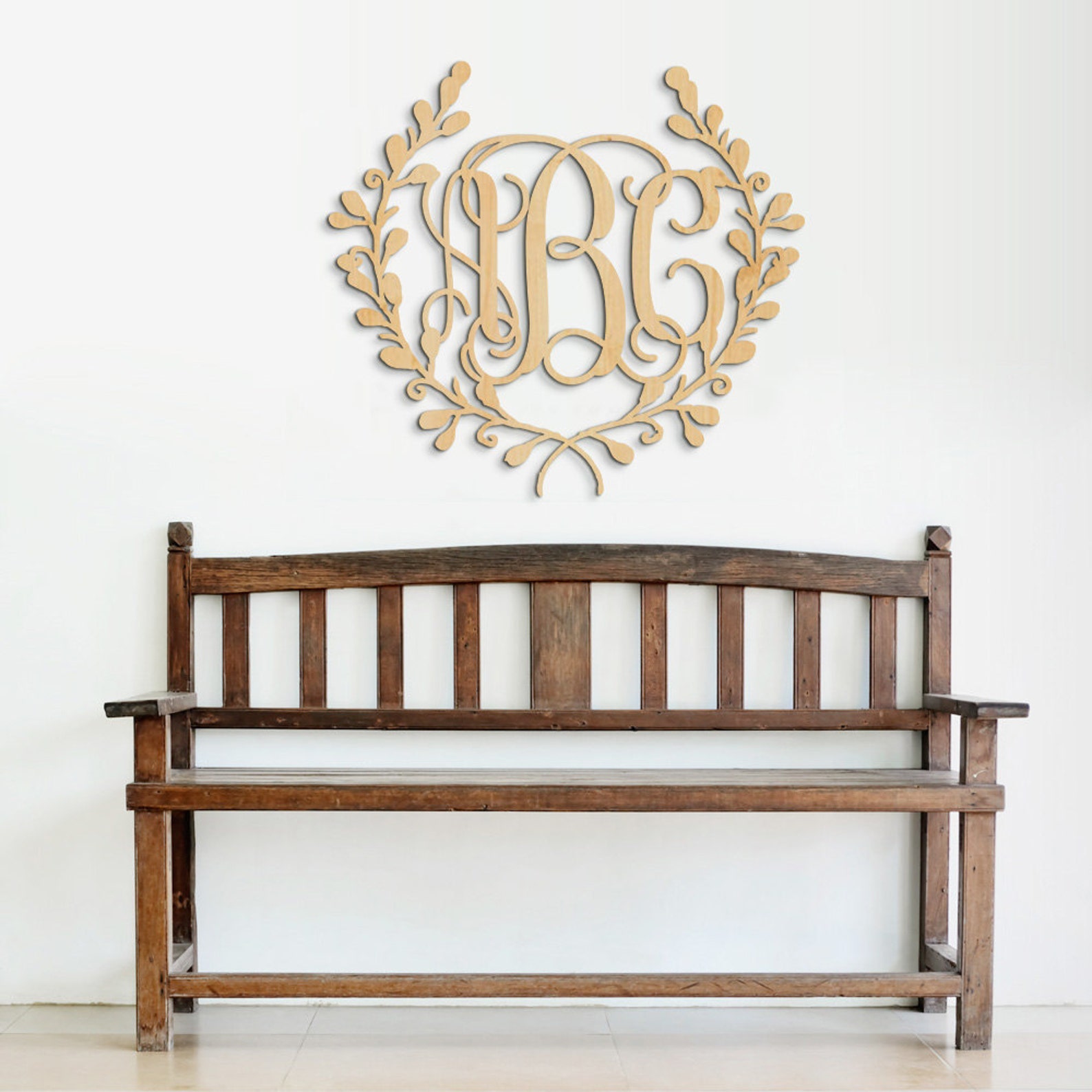 Large Wooden Monogram Unpainted Wood Monogram Wall Decor - Etsy