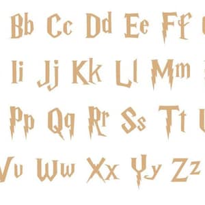 Wood Wizard Name Letters Painted Letters, Lightning Wall Letters ...