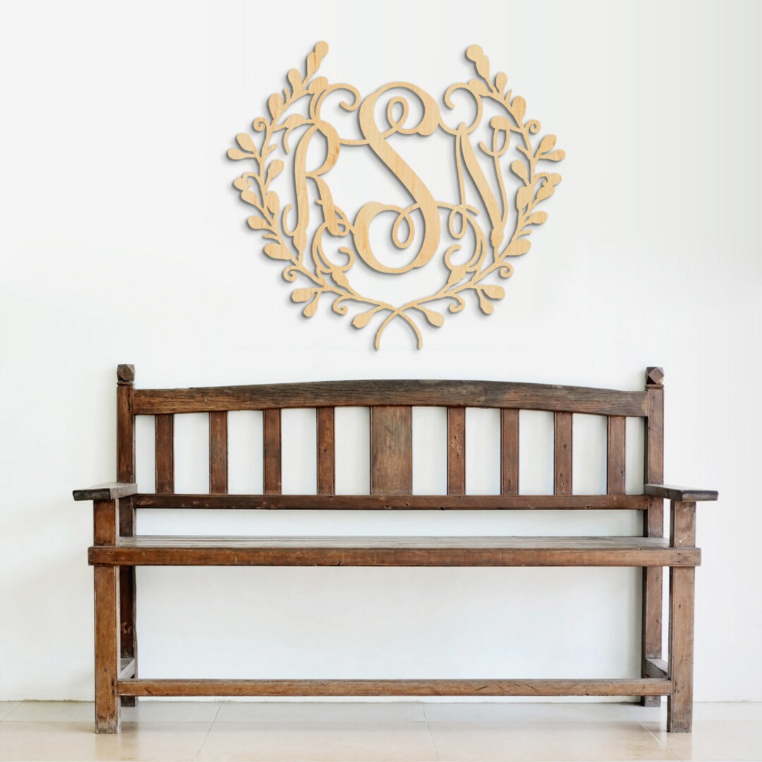 Large Wooden Monogram Unpainted Wood Monogram Wall Decor Large Wood ...